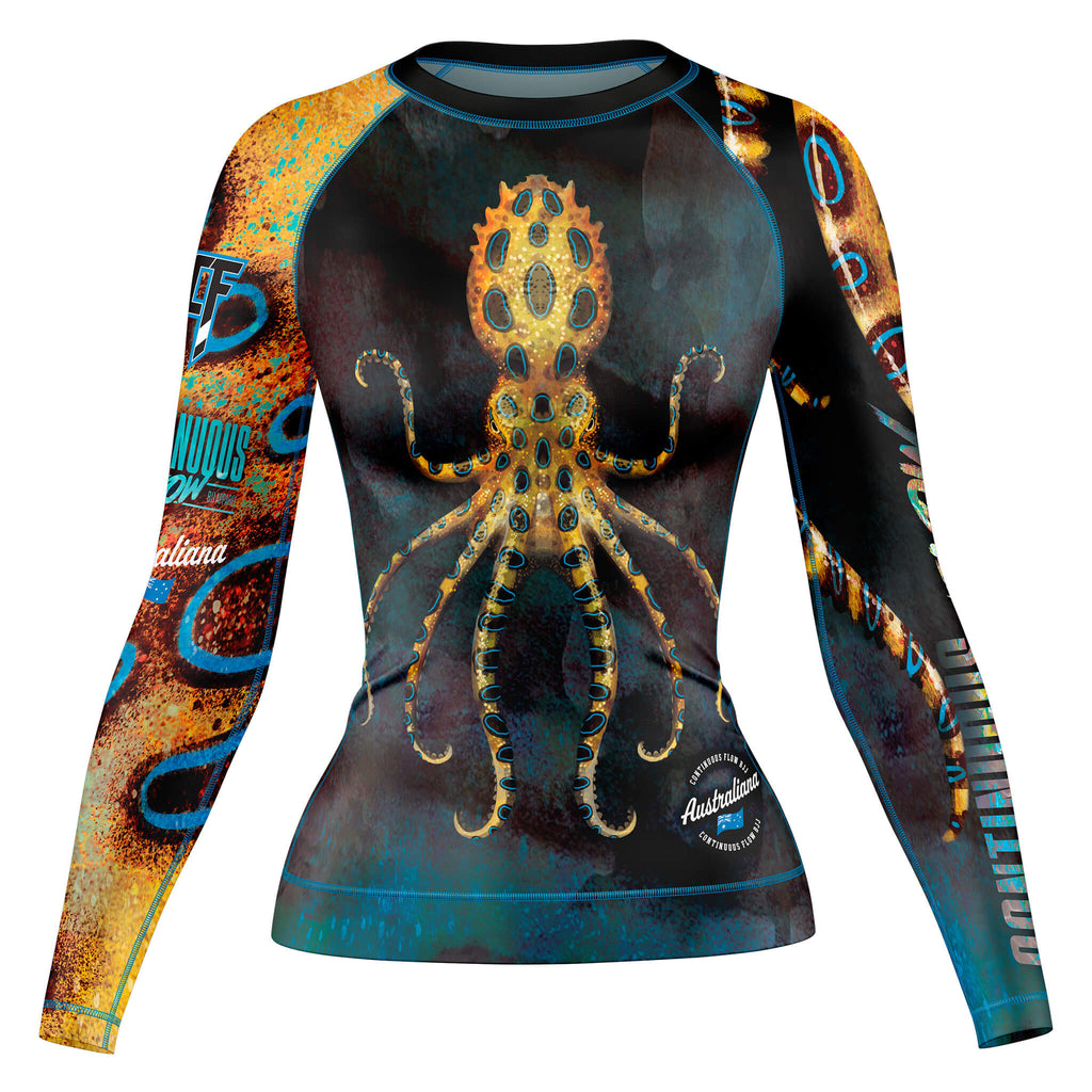 Blue Ringed Octopus Long Sleeve Rashguard – Continuous Flow BJJ