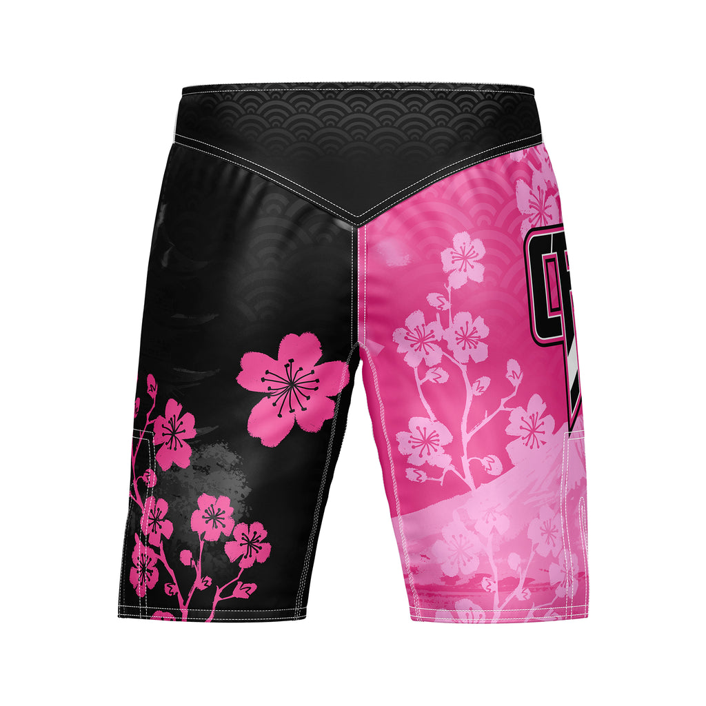 Cherry Blossom MMA Style Board Shorts Pink – Continuous Flow BJJ