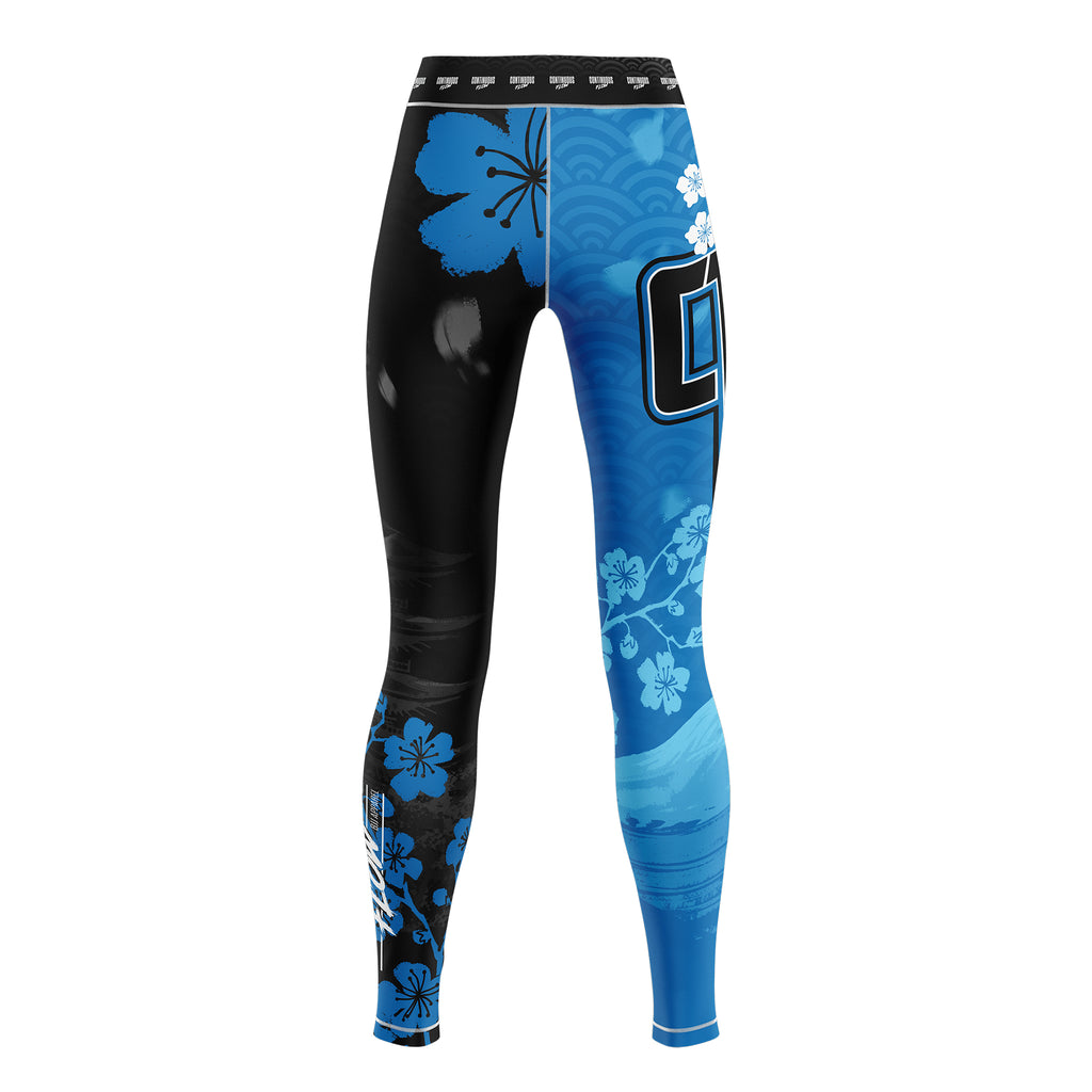 Cherry Blossom Spats Blue – Continuous Flow BJJ