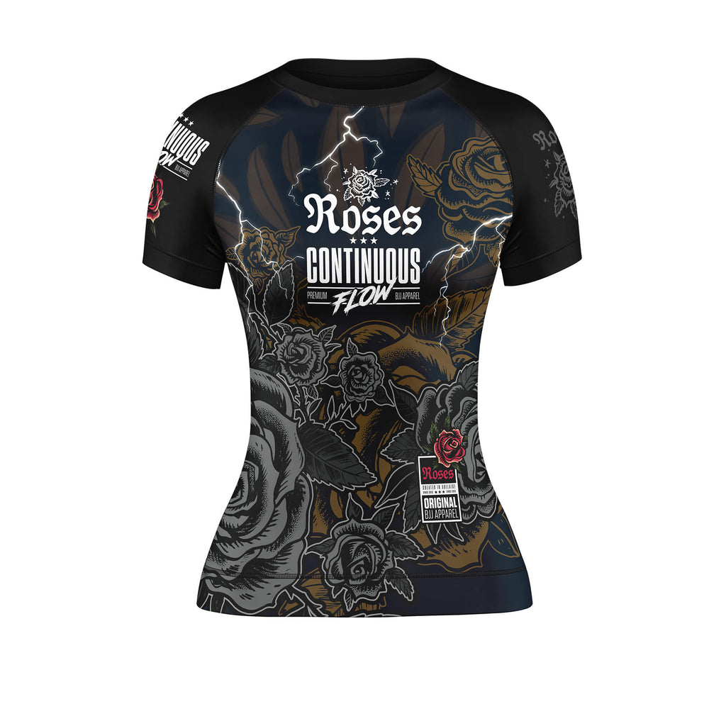 Roses Short Sleeve Rashguard (Black) – Continuous Flow BJJ