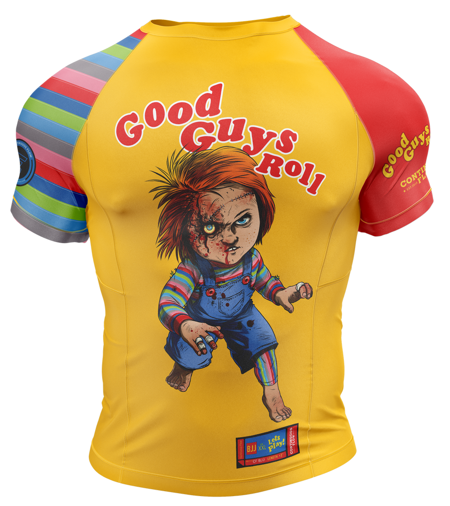Continuous Flow Chucky Rashguard (YELLOW SHORT SLEEVES) – Continuous ...